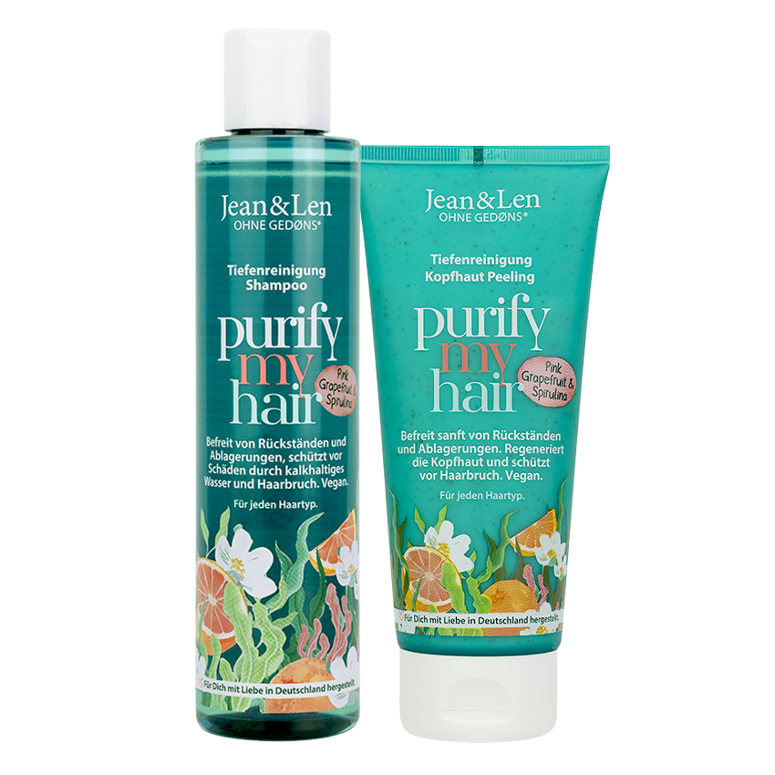 Haar Tiefenreinigung im Set mit Shampoo & Kopfhaut Peeling | Jean&Len